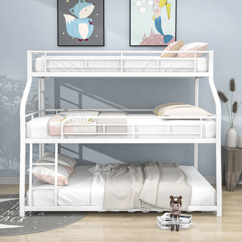 Isabelle & Max™ Twin XL Over Full XL Over Queen Metal Triple Bunk Bed & Reviews | Wayfair